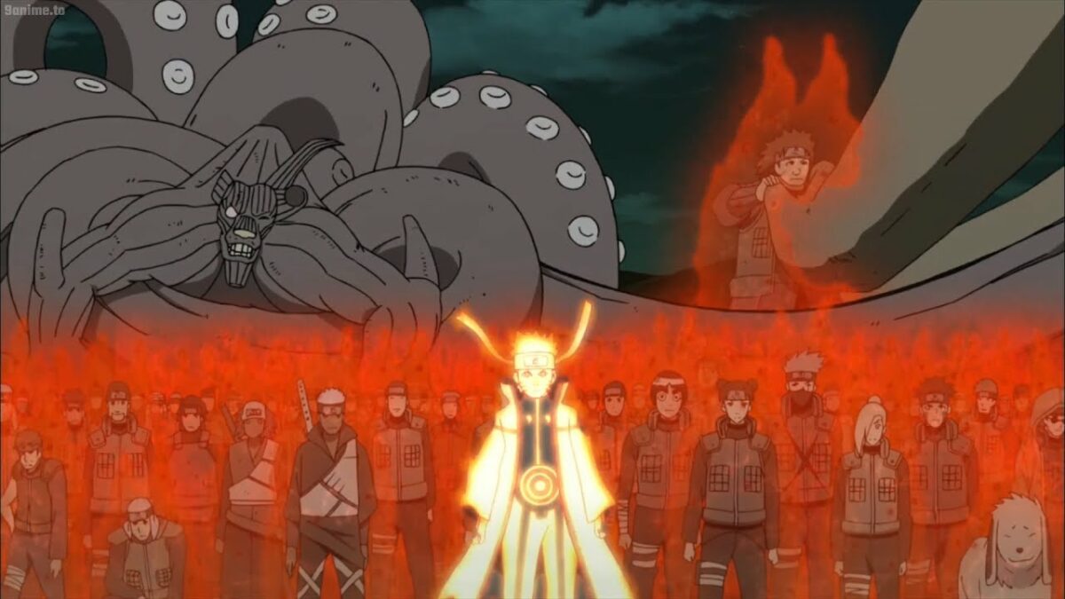 ナルトは「九尾」チャクラを軍全体に与えて「十尾」を圧倒します | Naruto imparts "Nine-Tails" Chakra to the entire army - s-eigamura