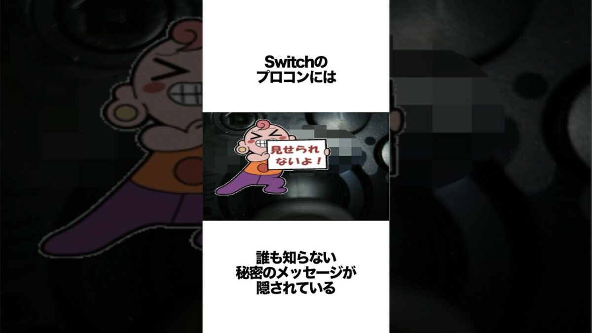 Switchのプロコンには隠しメッセージがある #ゲーム雑学 #switch #任天堂 - s-eigamura